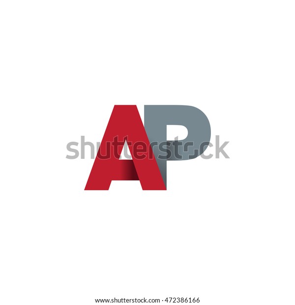 Initial Letters Ap Overlapping Linked Fold Stock Vector (Royalty Free ...