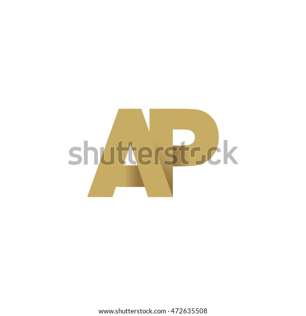 Initial Letters Ap Overlapping Linked Fold Stock Vector (Royalty Free ...