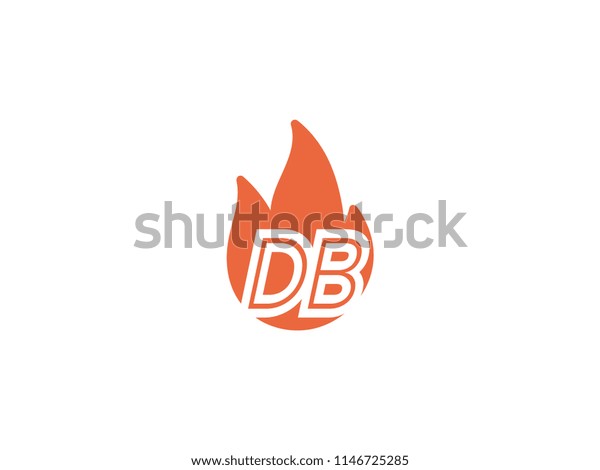 Initial Letters Db Fire Logo Vector Stock Vector (Royalty Free ...