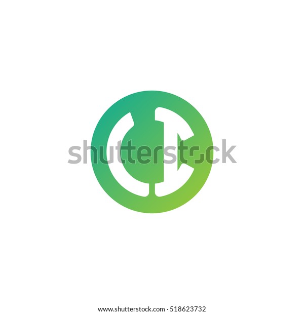 Initial Letters Li Circle Shape Green Stock Vector (Royalty Free ...