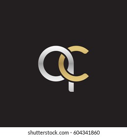Elegant Golden Letter Aq Minimal Simple Stock Vector (Royalty Free ...