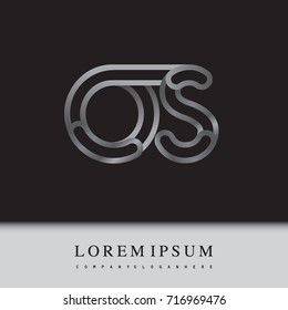 Initial Logo Letter Os Linked Outline Stock Vector (Royalty Free ...