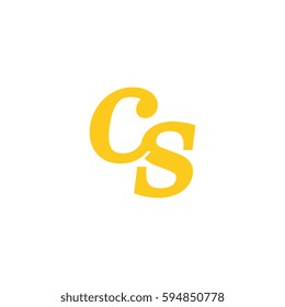 Initial Lowercase C S Yellow Logo Stock Vector (Royalty Free) 594850778 ...