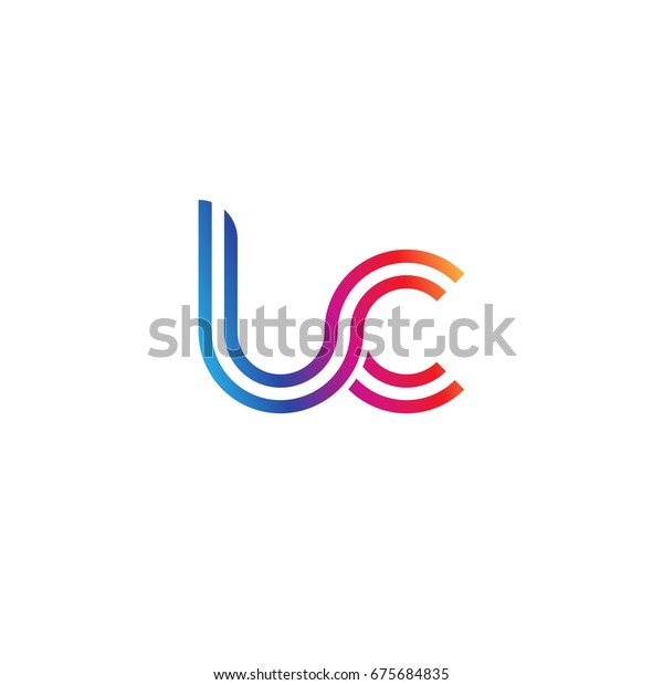 Initial Lowercase Letter Lc Linked Outline Stock Vector (Royalty Free ...