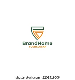 Initial Pg Shield Logo Design Vector Stock Vector (Royalty Free ...