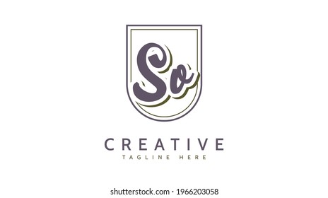 Initials Handwriting Logo Vector Stock Vector (Royalty Free) 1966203058 ...