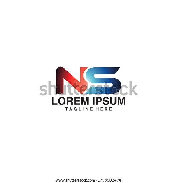 Initials Letter Ns Logo Vector Illustration Stock Vector (Royalty Free ...