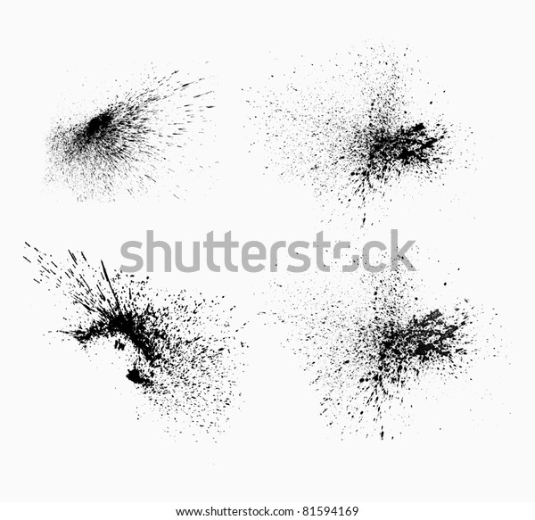 Ink Splat Set Stock Vector (Royalty Free) 81594169 | Shutterstock