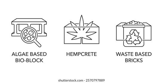 Innovative Construction Materials Algae Based Bio-block Stock Vector (Royalty Free) 2570797889 ...