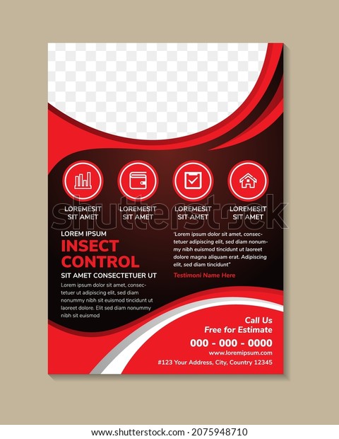 Insect Control Flyer Design Template Pest Stock Vector (Royalty Free ...