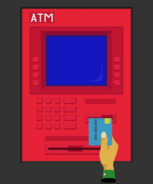 Close Man Hand Taking Money Out Atm: Over 12 Royalty-Free Licensable Stock Illustrations ...