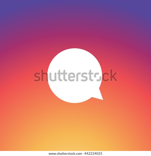 Instagram Comment Icon Vector Message Sign Stock Vector (Royalty Free ...