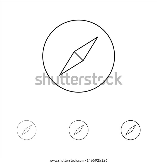Instagram Compass Navigation Bold Thin Black Stock Vector (Royalty Free ...