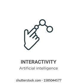 Vector Illustration Ai Interaction Editable Icon Stock Vector (Royalty ...