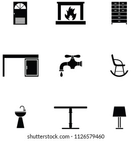 Living Room Icon Set Stock Vector (Royalty Free) 1069640561 | Shutterstock
