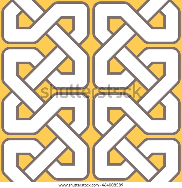 Interlocking Lines Pattern Seamless Background Tile Stock Vector ...