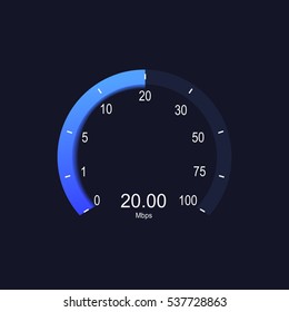 Internet Digital Speed Meter Vector Illustration Stock Vector (Royalty ...