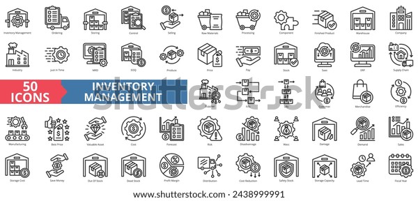 Inventory Management Icon Collection Set Containing Stock Vector ...