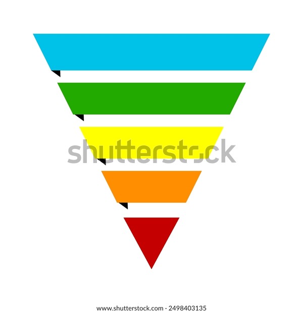 Inverted Pyramid Chart Five Colored Layers Stock Vector (Royalty Free ...