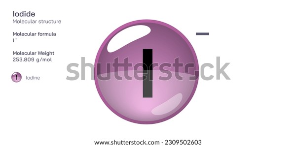 Iodide Molecular Structure Formula Periodic Table Stock Vector (Royalty ...