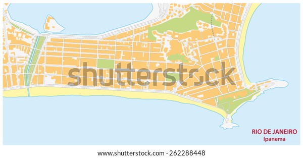 Ipanema Map Stock Vector (Royalty Free) 262288448 | Shutterstock