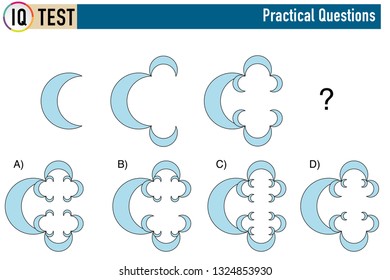 Iq Test Choose Correct Answer Set Stock Vector (Royalty Free ...