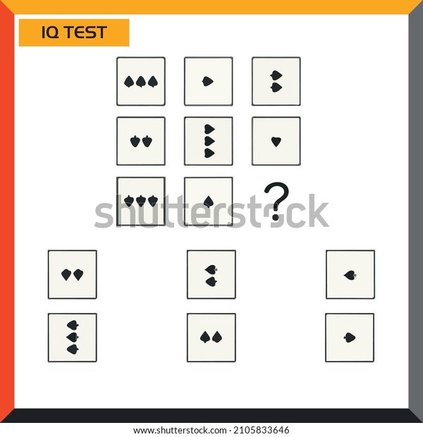 Iq Test Choose Correct Answer Set Stock Vector (Royalty Free ...