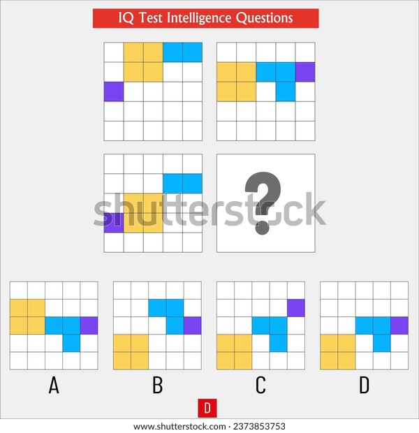 Iq Test Intelligence Challenges Matrix Symmetry Stock Vector (Royalty ...