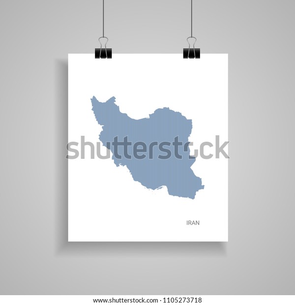Iran Map Poster Blue Vector Map Stock Vector (Royalty Free) 1105273718 ...