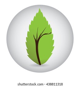Isolated Abstract Tree Label Vector Illustration Stock Vector (Royalty ...