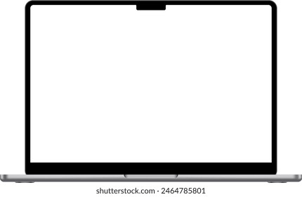 Isolated Laptop Mockup Without Background Blank Stock Vector (Royalty ...