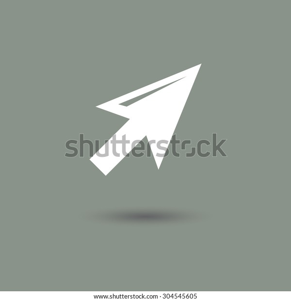 Isolated Mouse Pointer Shape Icon Shadow Stock Vector (Royalty Free ...