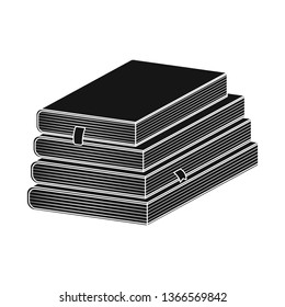 Vector Illustration Book Stack Logo Set Stock Vector (Royalty Free ...