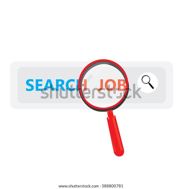 Isolated Search Bar Text Magnifying Glass Stock Vector (Royalty Free ...