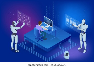 Isometric Ai-powered Robot Ensuring Information Privacy Stock Vector (Royalty Free) 2556929671 ...
