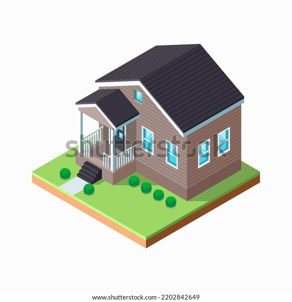 Isometric House Design Illustration Vector Stock Vector (Royalty Free ...