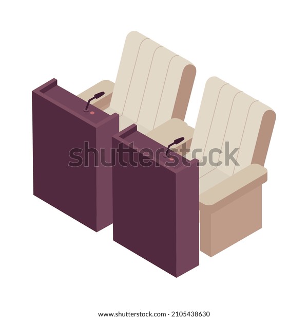Isometric Icon Two Empty Seats Parliament Stock Vector (Royalty Free ...