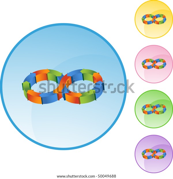 Isometric Infinity Arrow Stock Vector (Royalty Free) 50049688 ...
