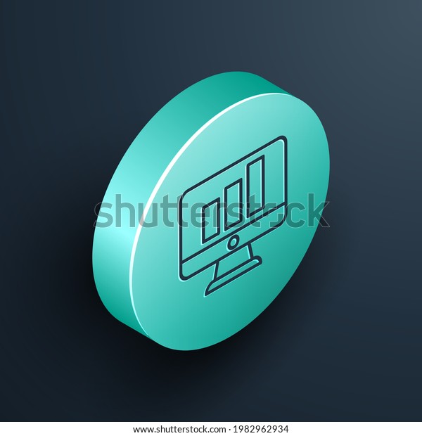 Isometric Line Computer Monitor Graph Chart Stock Vector (Royalty Free) 1982962934 | Shutterstock