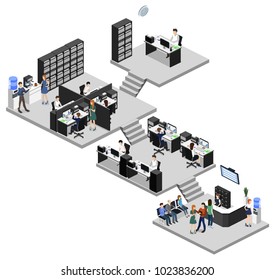 Access Control System Isometric Composition View Stock Vector (Royalty ...