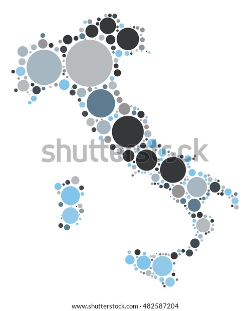 Italy Map Shape Vector Design By Stock Vector (Royalty Free) 482587204 ...