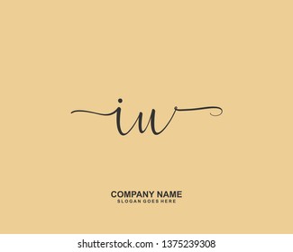 Iu Initial Handwriting Logo Vector Stock Vector (Royalty Free ...