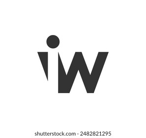 Iw Creative Geometric Initial Based Modern Stock Vector (Royalty Free) 2482821295 | Shutterstock