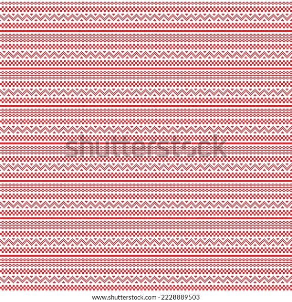 Jacquard Sweater Pattern Flat Knit Pixel Stock Vector (Royalty Free ...
