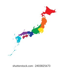 Japan Map Icon Vector Template Illustration Stock Vector (Royalty Free ...