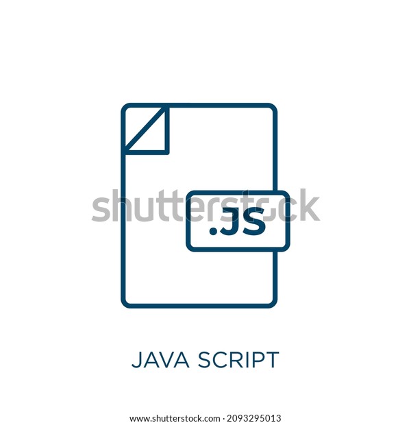 Java Script Icon Thin Linear Java Stock Vector (Royalty Free) 2093295013 | Shutterstock