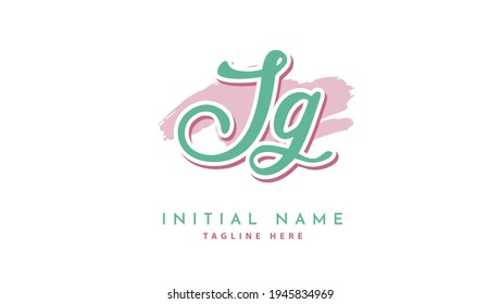 Jg Initial Logo Handwritten Photos and Images
