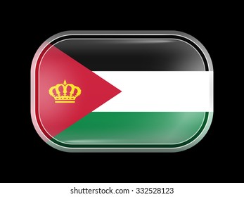 Jordan Variant Flag Rectangular Shape Rounded Stock Vector (Royalty ...