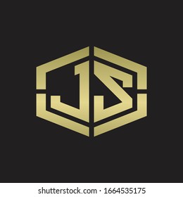 Js Logo Monogram Hexagon Shape Piece Stock Vector (Royalty Free ...