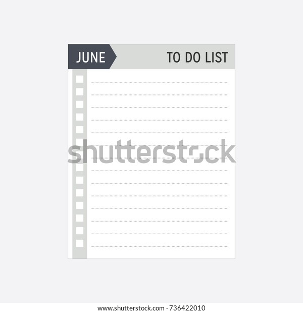 June List June Do List Ready Stock Vector (Royalty Free) 736422010 ...